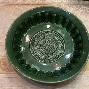 Savino Designs | Kitchen | Savino Design Stoneware Green Large Round ...